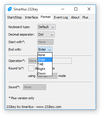 Free RS-232 to keyboard software | Documentation